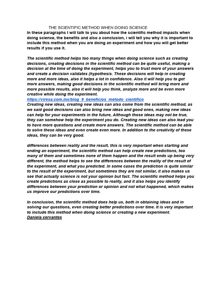 Scientific Method Pdf Scientific Method Experiment