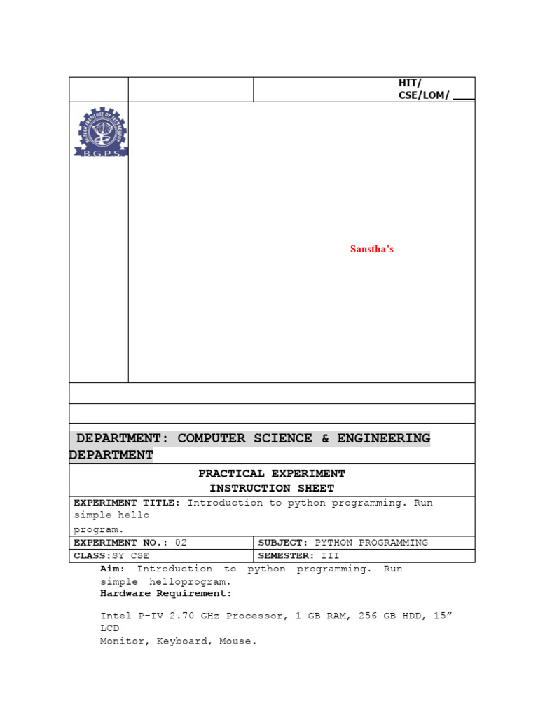 Python Lab Manual-Final - pdf.24060 | PDF | Control Flow | Parameter (Computer Programming)