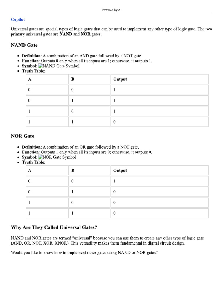 Universal Gates | PDF