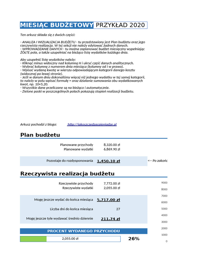 62 Szablon Budzet Domowy 2020 PLN v6 3 | PDF