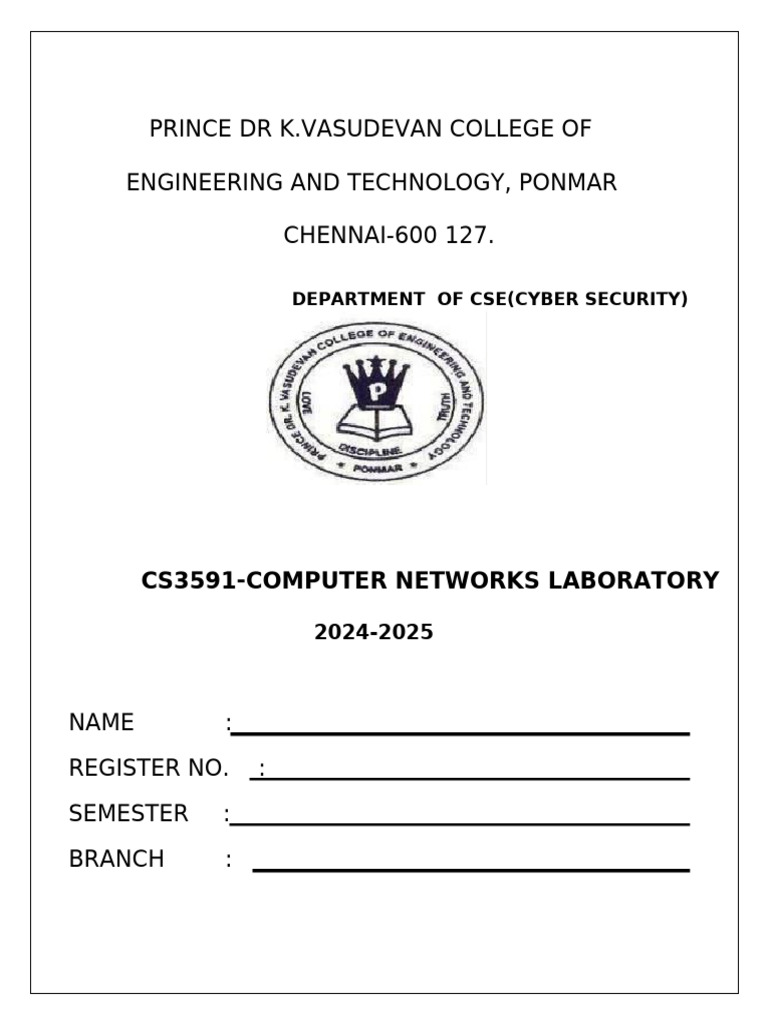 CN record-1 | PDF | Networking Standards | Computer Engineering