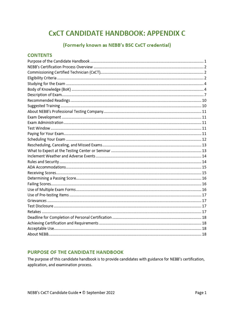 Appendix C - CxCT Candidate Handbook-SMT-Prometric | PDF | Calibration ...