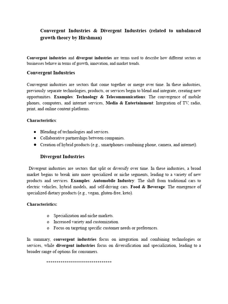 Convergent Industries | PDF