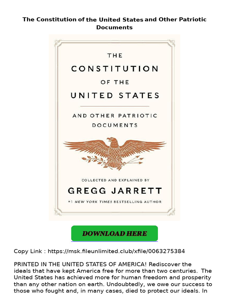 Constitution and Patriotic Documents | PDF