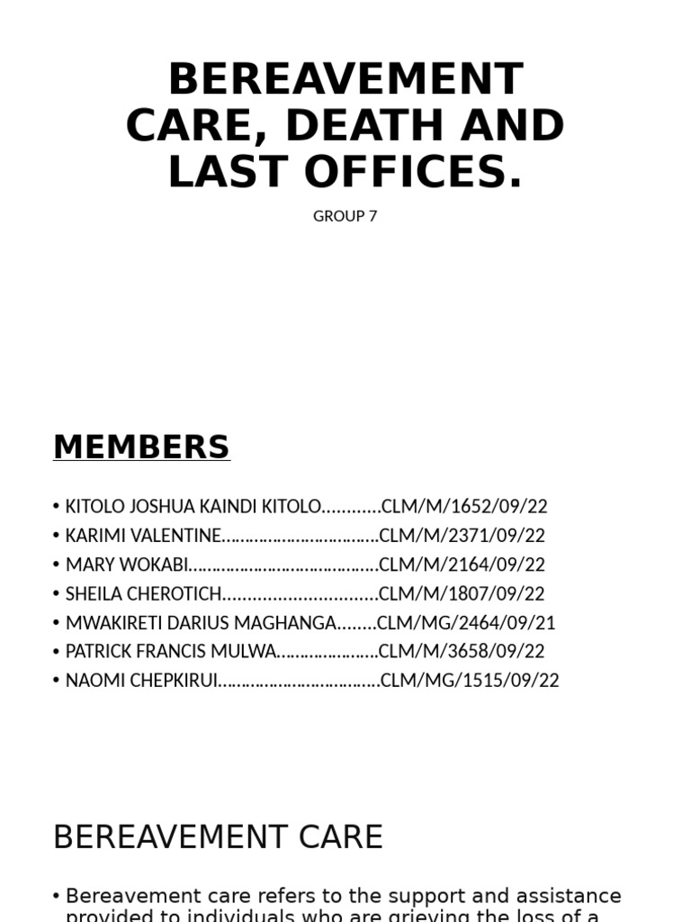 Bereavement Care J Death and Last Offices | PDF | Grief | Emotions