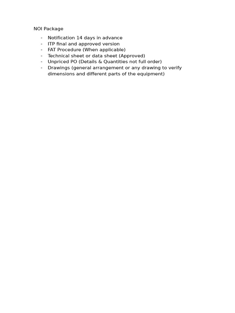 NOI Package | PDF