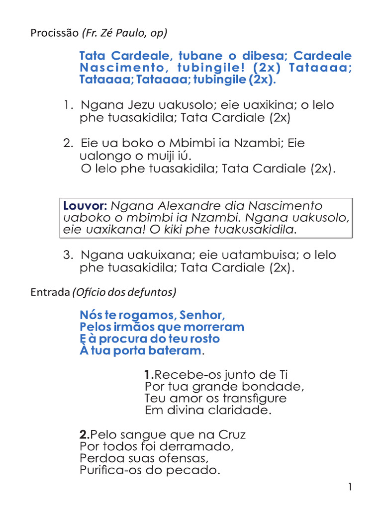 Livro de Canticos Cardeal | PDF