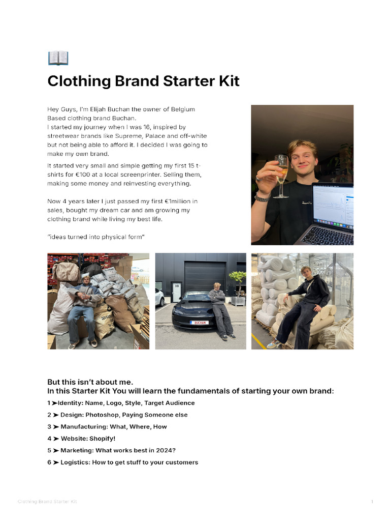 Clothing Brand Starter Kit | PDF | Brand | Clothing