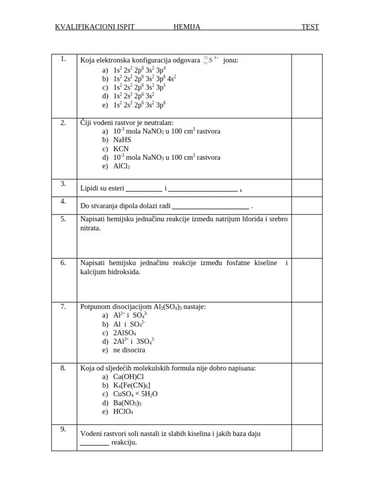 Kemija 7 | PDF