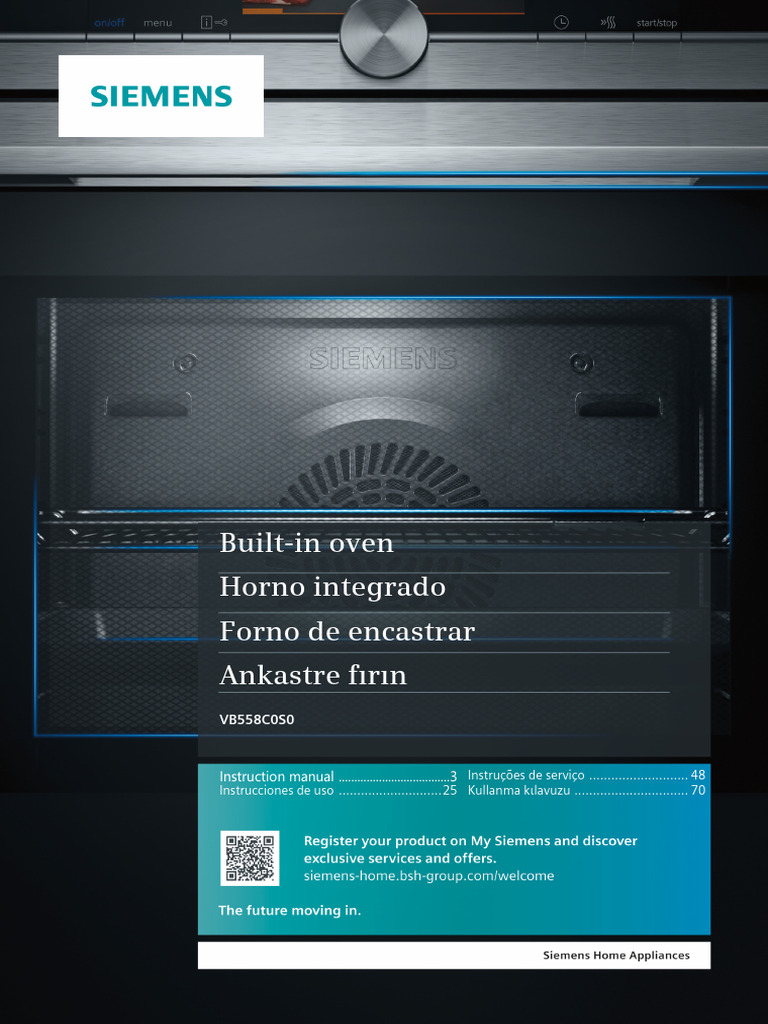 Siemens VB558C0S0 Oven | PDF | Grilling | Baking