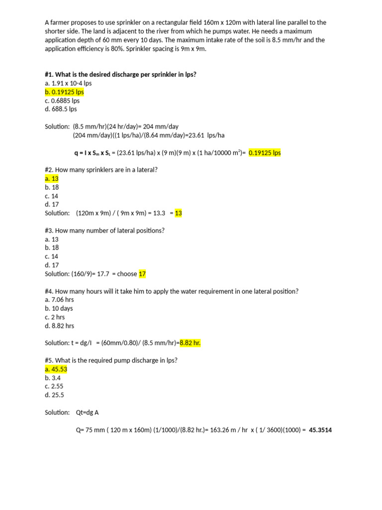 A Farmer Proposes To Use Sprinkler On A Rectangular Field 160m X 120m ...
