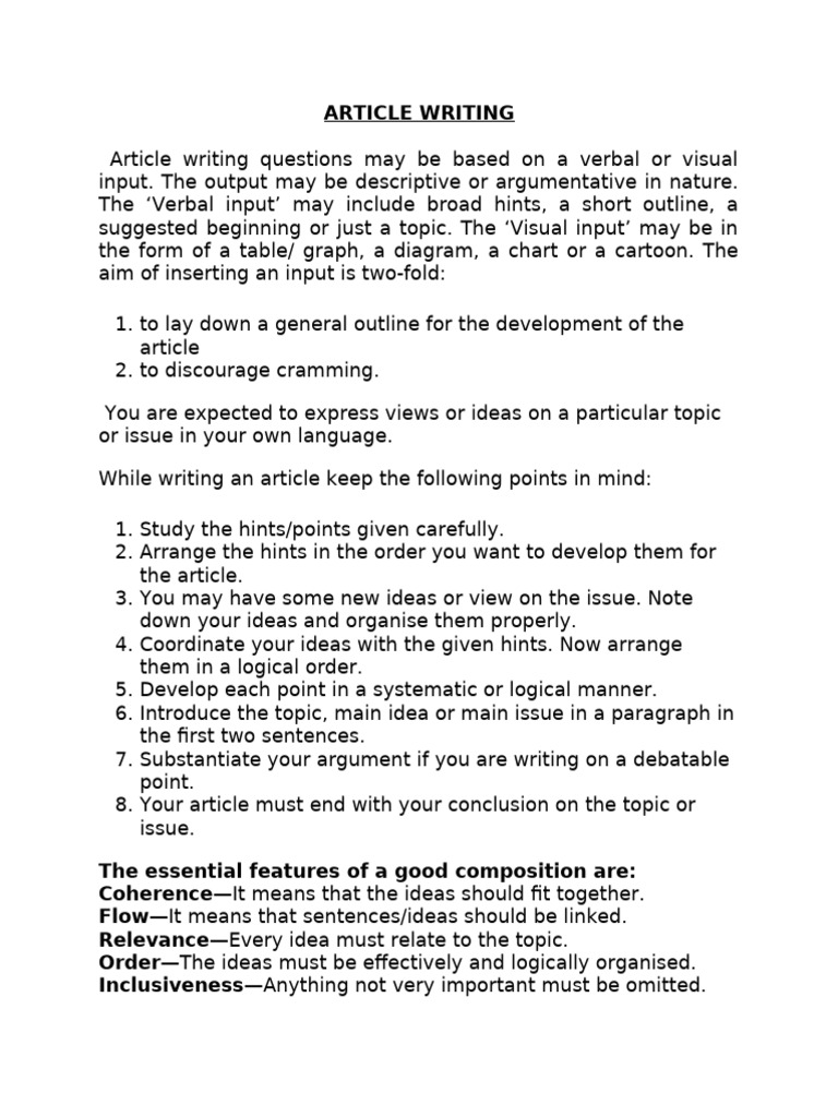 English Article_Writing (Notes) | PDF | Cognition | Cognitive Science