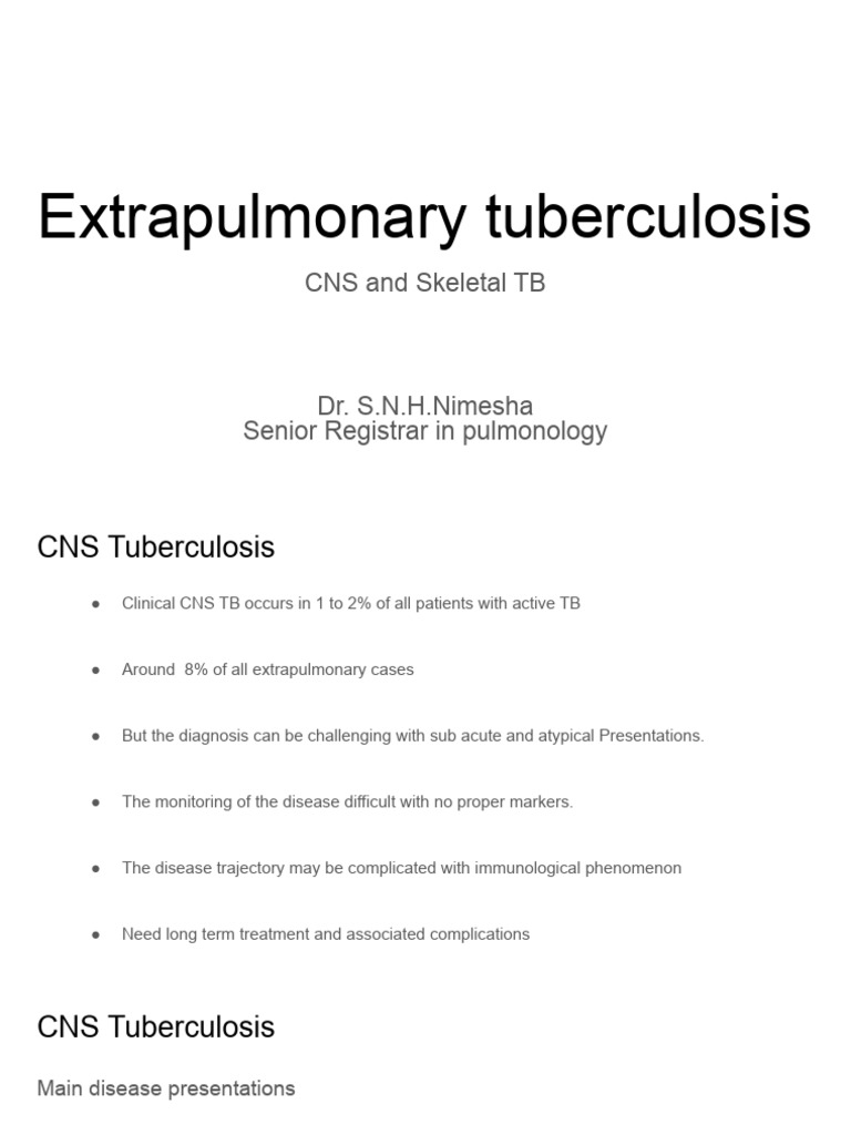 Extrapulmonary TB - 240726 - 195730 | PDF | Tuberculosis | Vertebra