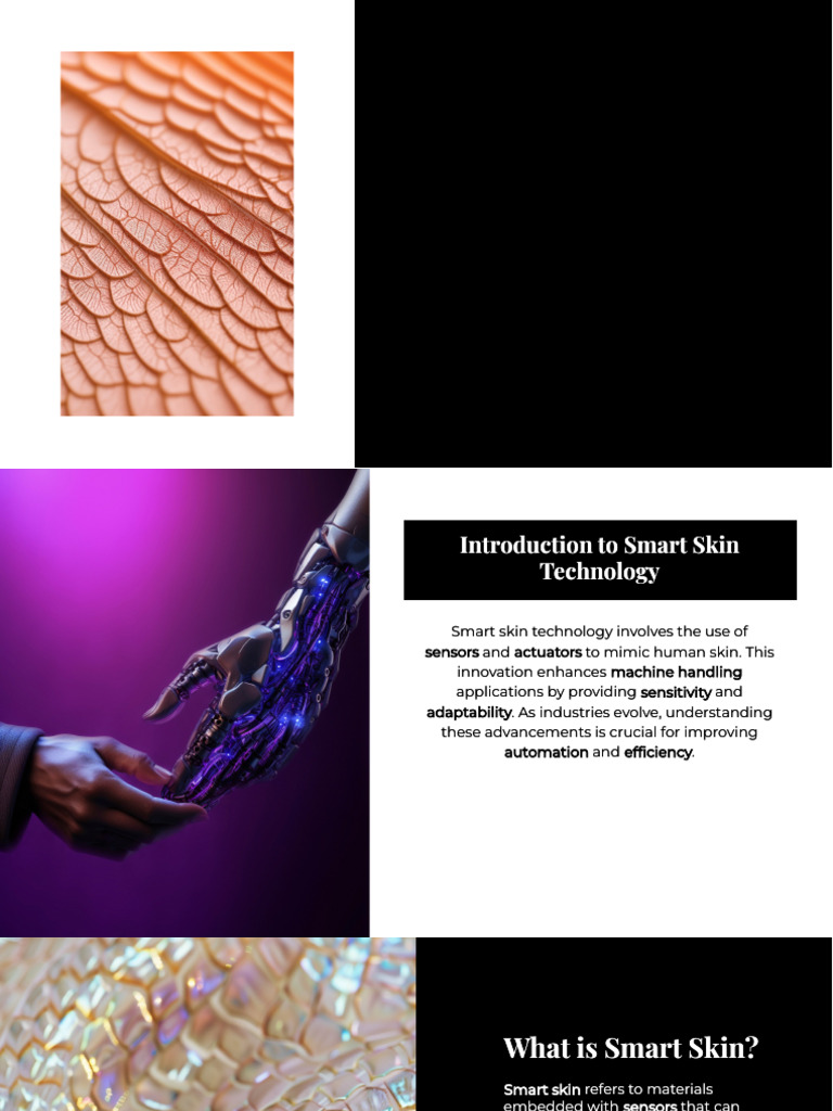 Smart Skin Tech: Enhancing Automation | PDF | Robotics | Automation