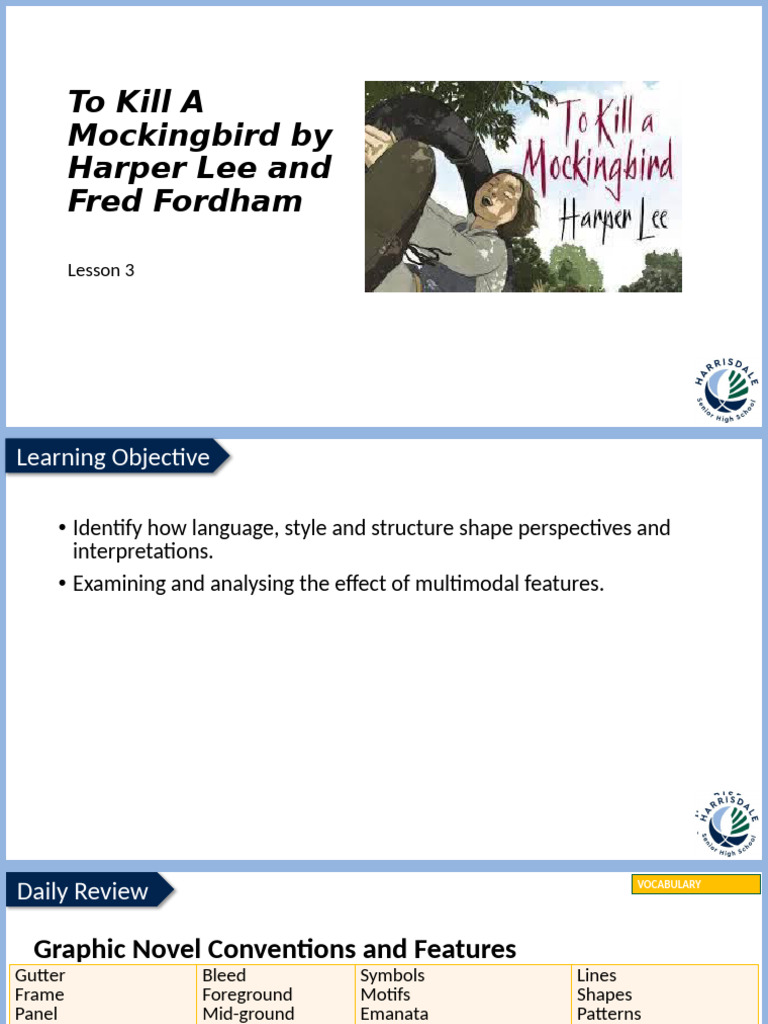 Graphic Novel Features in TKAM Analysis | PDF | Vocabulary | To Kill A ...