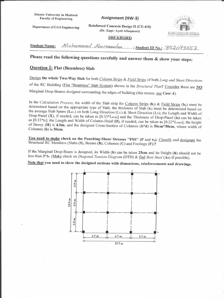 11-X1. I ( (Design of Flat Slab) ) I | PDF