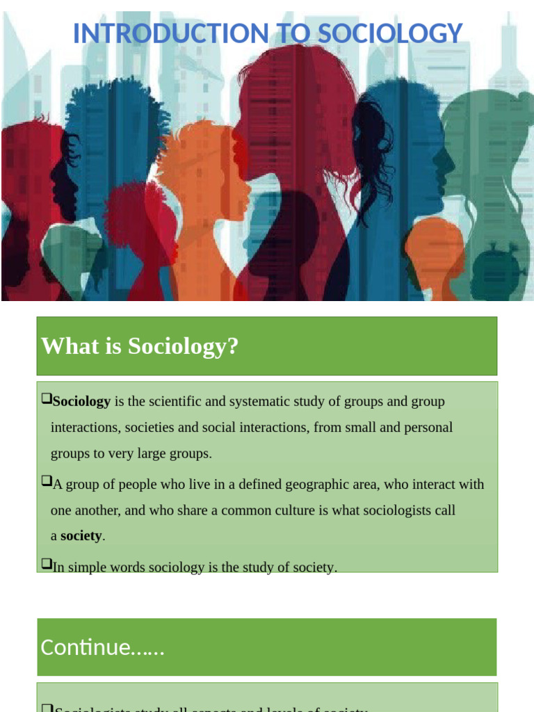 1.introduction To Sociology | PDF | Sociology | Social Sciences
