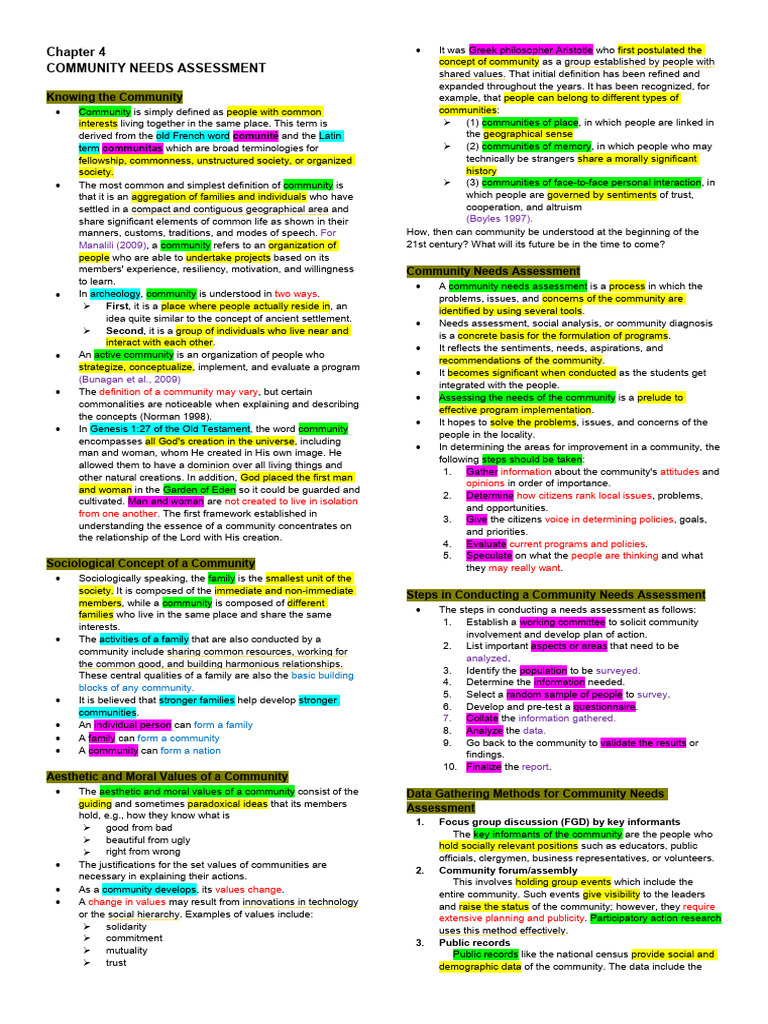 Mid-Term_NSTP_Reviewer | PDF | Survey Methodology | Needs Assessment