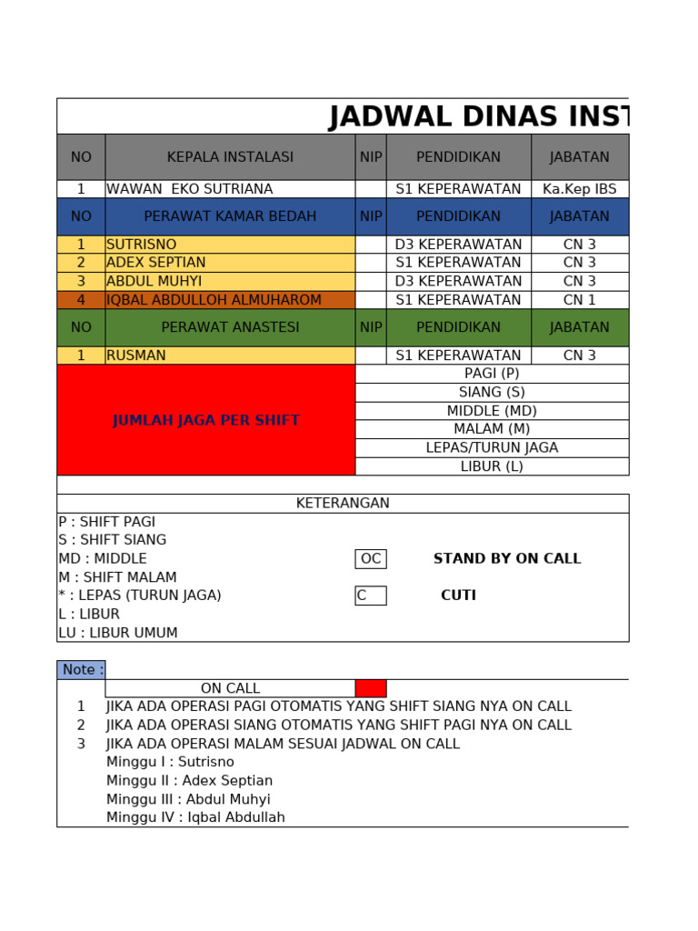 11.jadwal Ibs Dan CSSD November 2024 | PDF