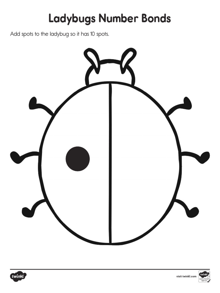 B - W Give The Ladybugs 10 Spots Number Bond Activity | PDF