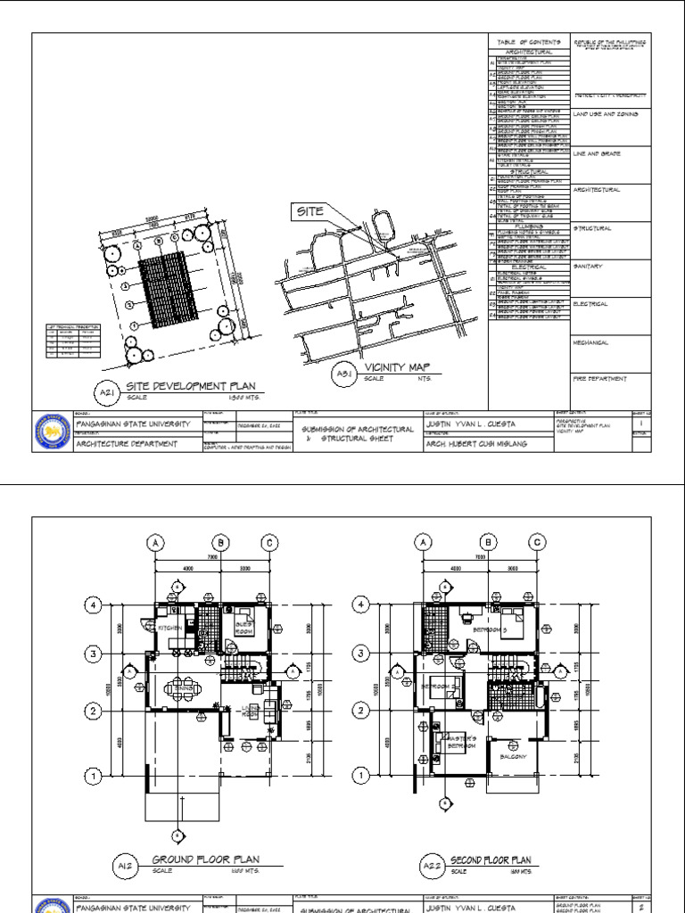 CADD1 Cuesta Justin Yvan L. Archi 3A Portfolio | PDF | Civil ...