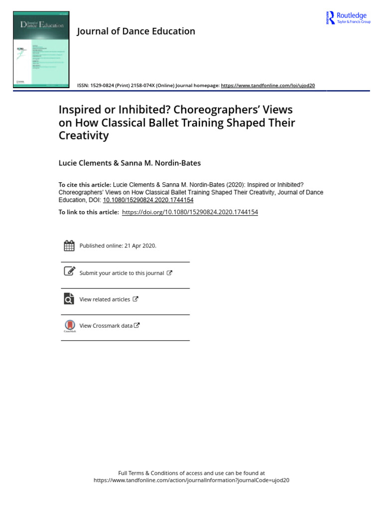 Choreographers on Ballet's Creative Impact | PDF | Ballet | Dances