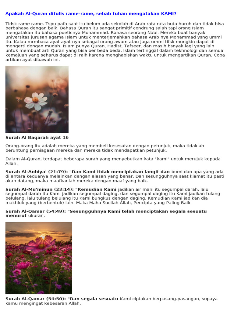 Apakah AlQuran ditulis rame rame | PDF