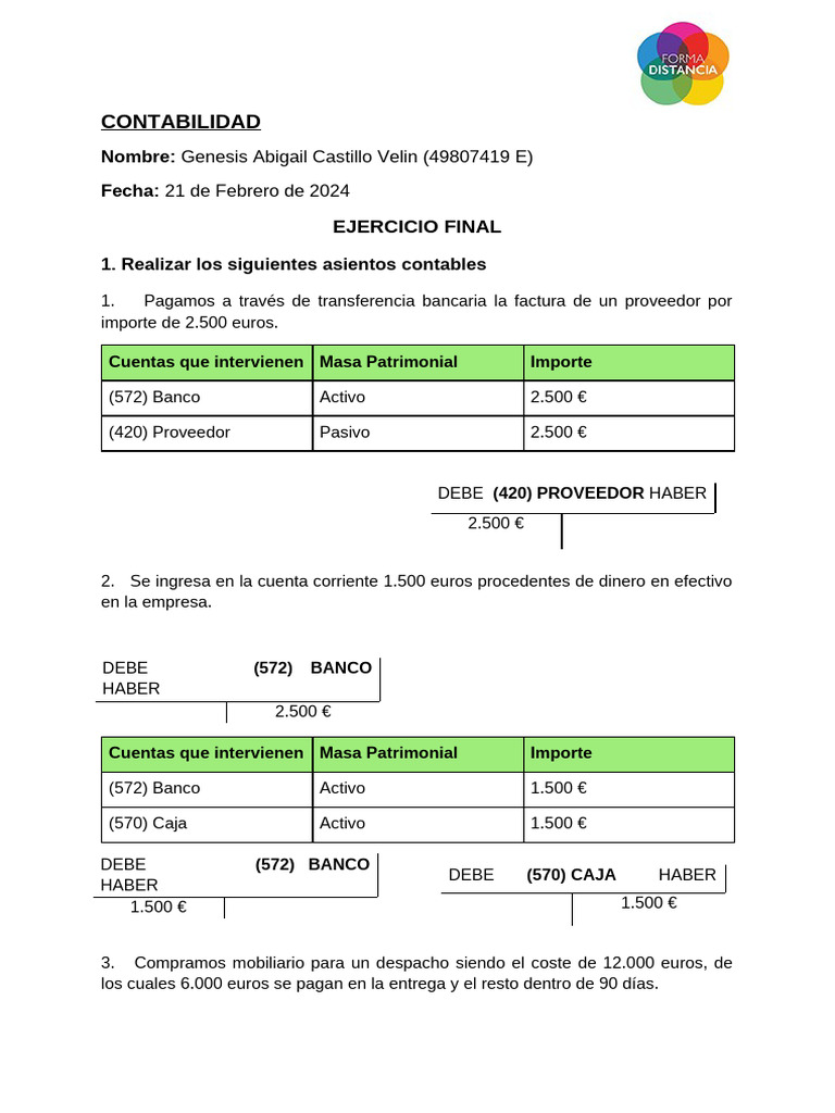 Formadistancia, Ejercicio Final (Contabilidad) (1) | PDF | Bancos ... Formadistancia, Ejercicio Final (Contabilidad) (1) | PDF | Bancos ...