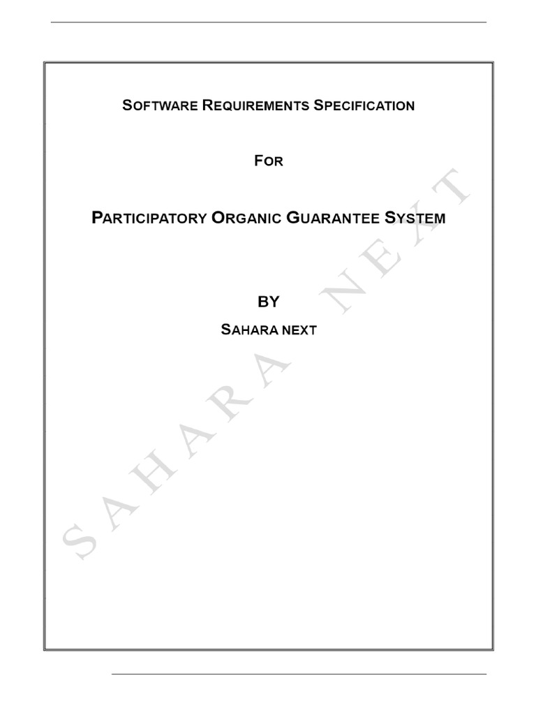 PSG Sample SRS | PDF