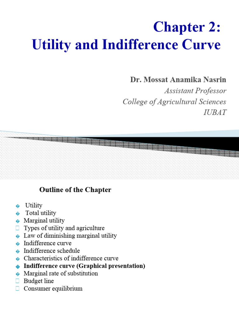 Utility and Indifference Curve | PDF | Utility | Microeconomics