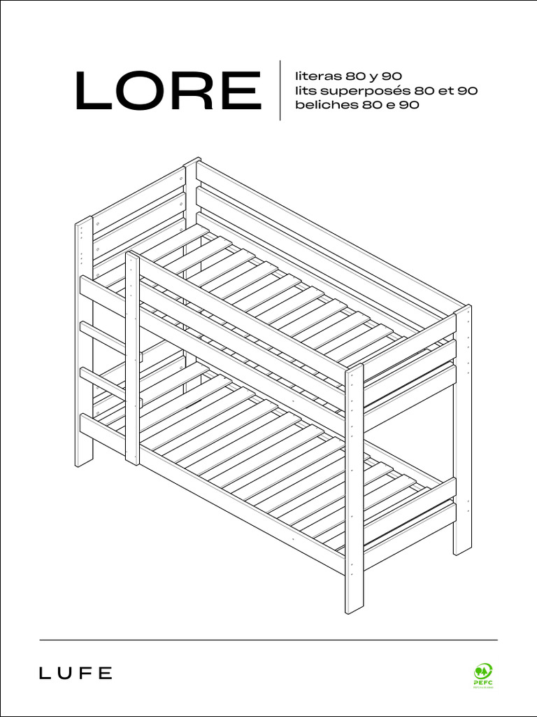 Litera Lufe: Seguridad y Especificaciones | PDF | Mueble