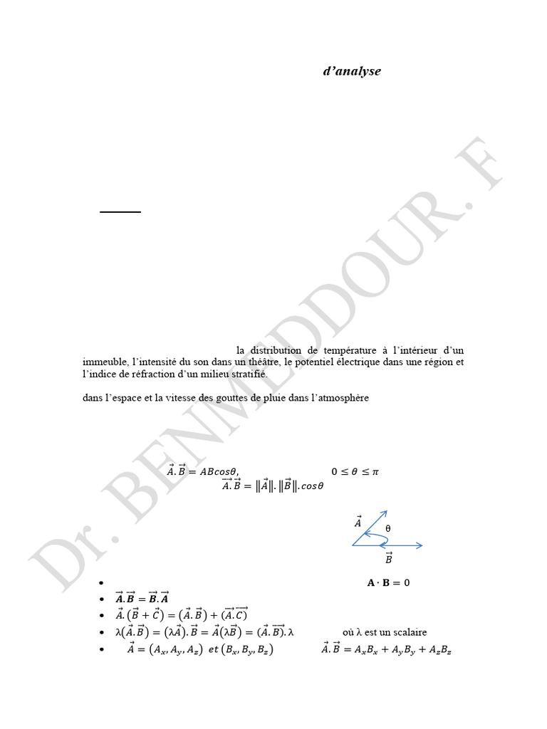 Laplacien scalaire en analyse vectorielle | PDF | Coordonnées ...