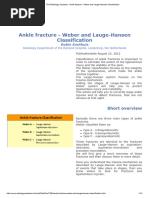 Ankle Fracture Classification Overview | PDF | Ankle | Anatomical Terms ...