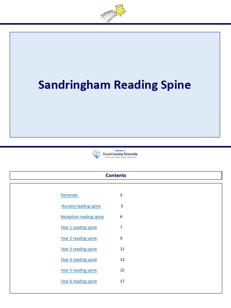 Sandringham-Reading-Spine | PDF | Reading Comprehension