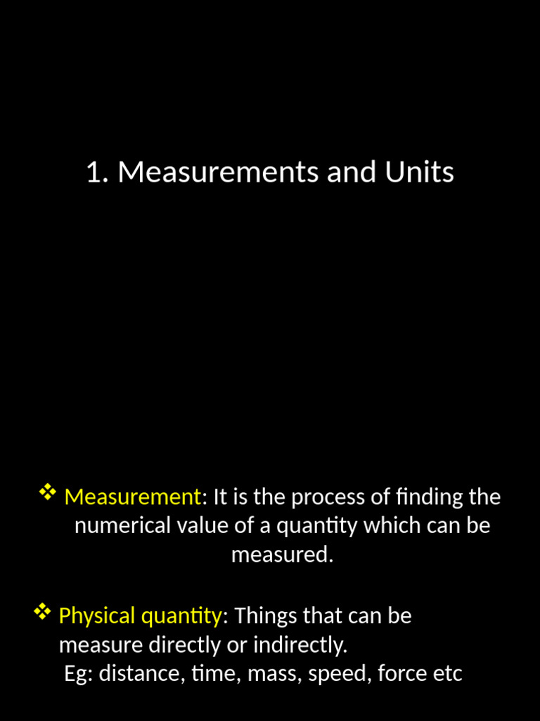 Measurement and Units 1 | PDF
