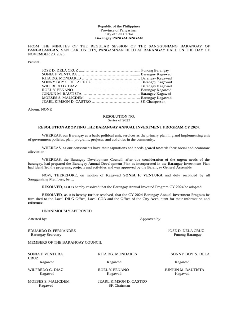 Resolution Adapting Aip 2024 | PDF | Sports & Recreation