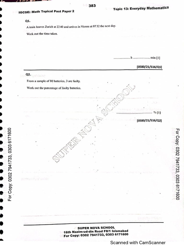 Everyday Math P2 | PDF