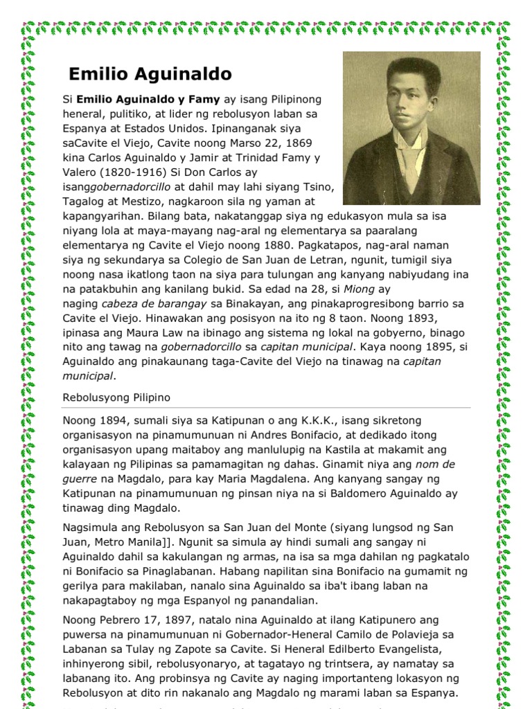 Emilio Aguinaldo | PDF