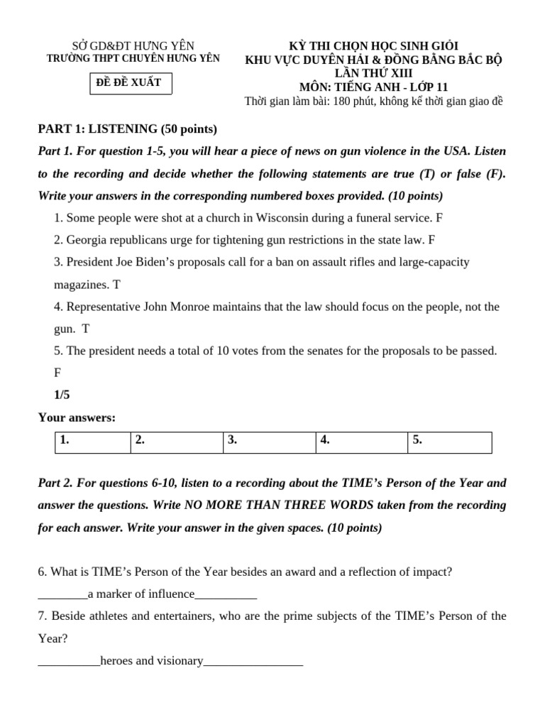 De de Xuat - Tieng Anh 11 - Chy 2022 | PDF | Plasmid | Molecular Cloning