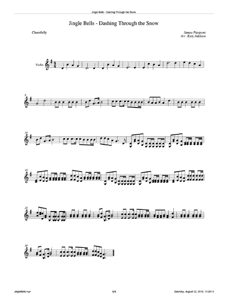 Jingle Bells Dashing Through Snow 1 | PDF