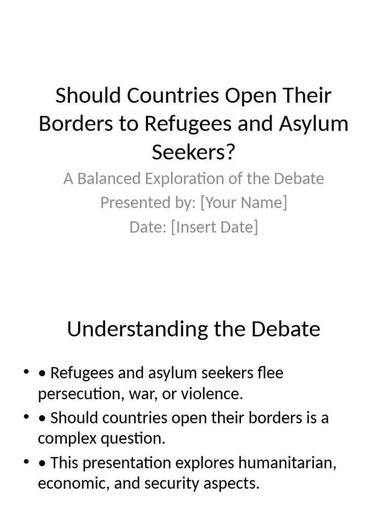 Should Countries Open Borders To Refugees | PDF | Refugee | Right Of Asylum