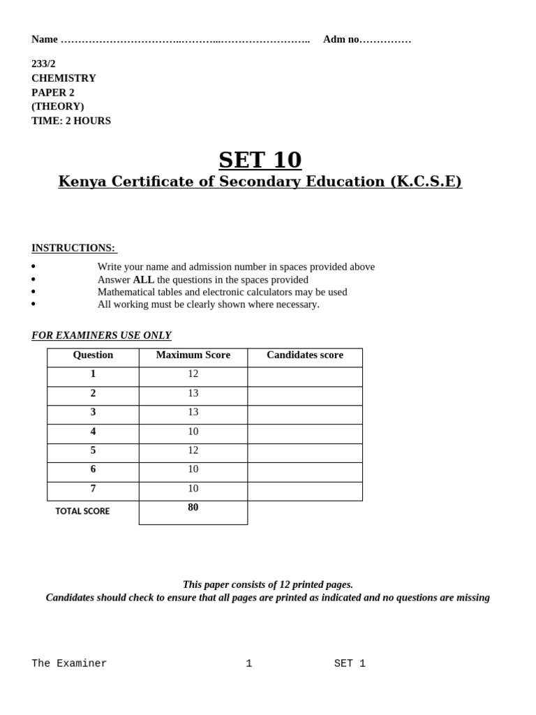 Chem P2 Q MS Set 10 | PDF | Catalysis | Ammonia Chem P2 Q MS Set 10 | PDF | Catalysis | Ammonia