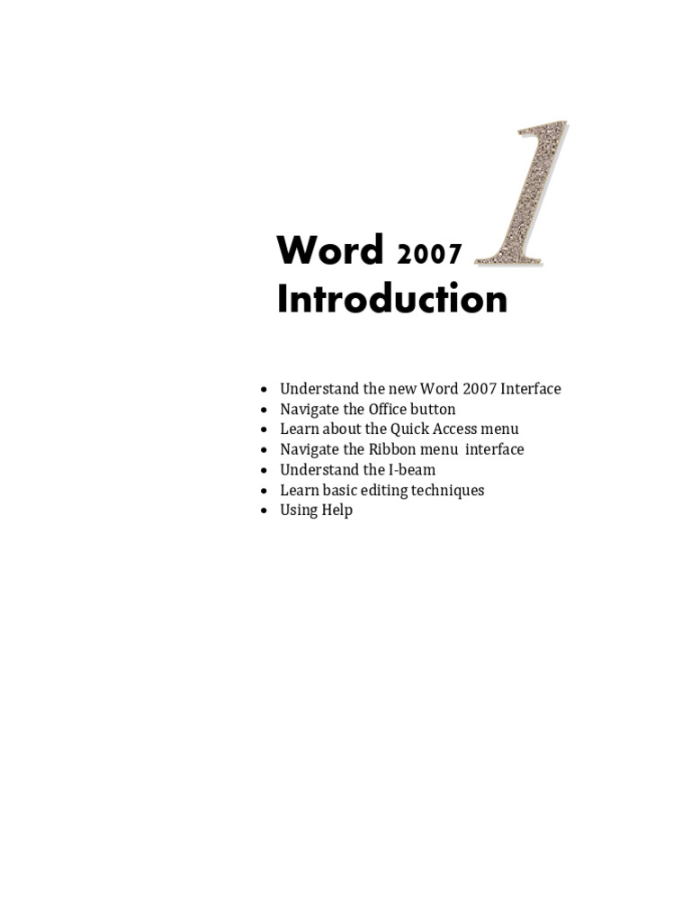 Lesson 01 - Word Basics-1 | PDF | Microsoft Word | Cursor (User Interface) Lesson 01 - Word Basics-1 | PDF | Microsoft Word | Cursor (User Interface)