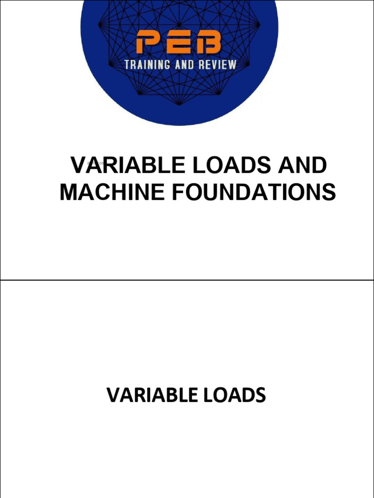 Variable Loads, Machine Foundations | PDF | Power Station | Watt