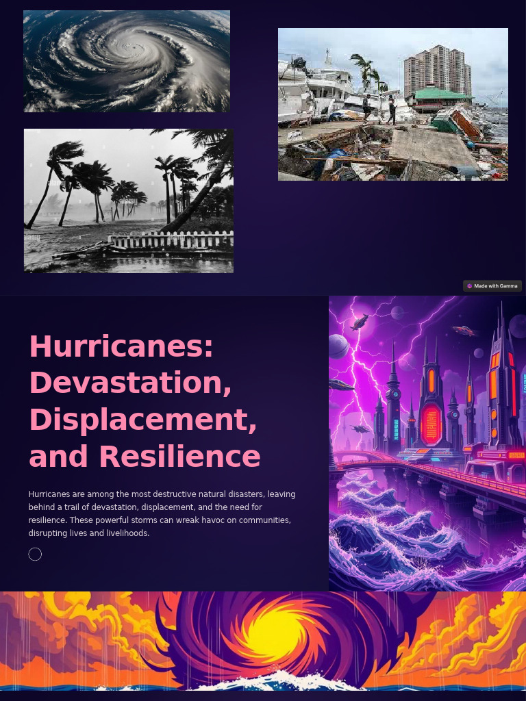 Hurricanes Devastation Displacement and Resilience | PDF | Tropical Cyclones | Climate Change