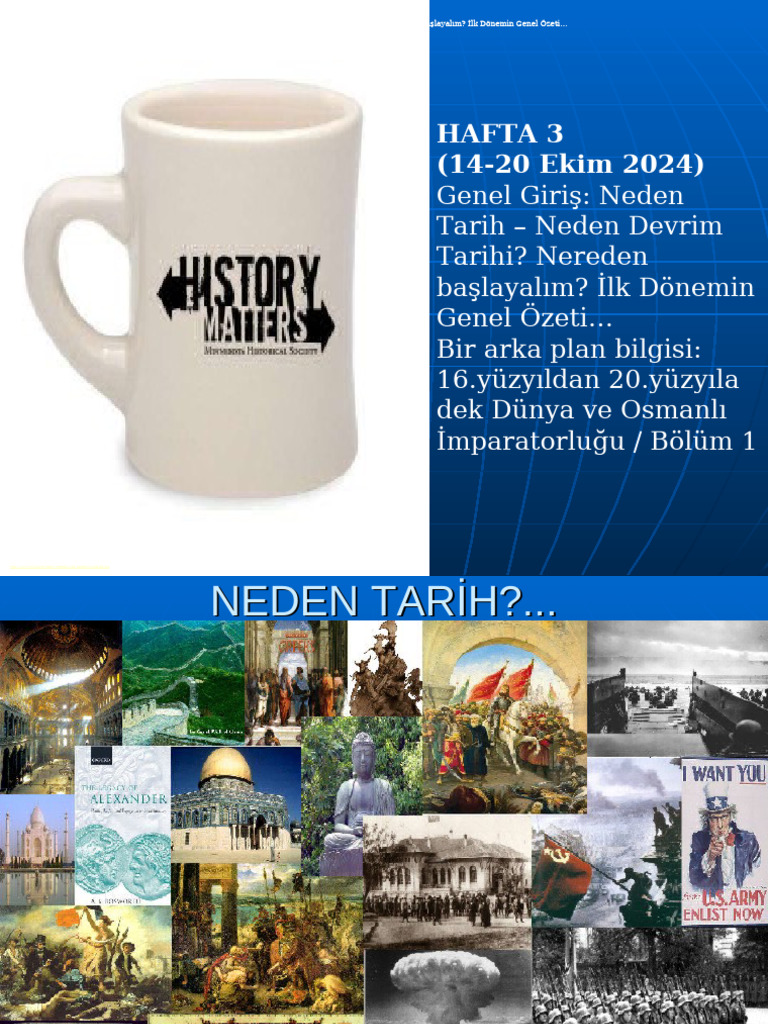 Hafta 3 Neden Tarih Neler Yapacagiz | PDF