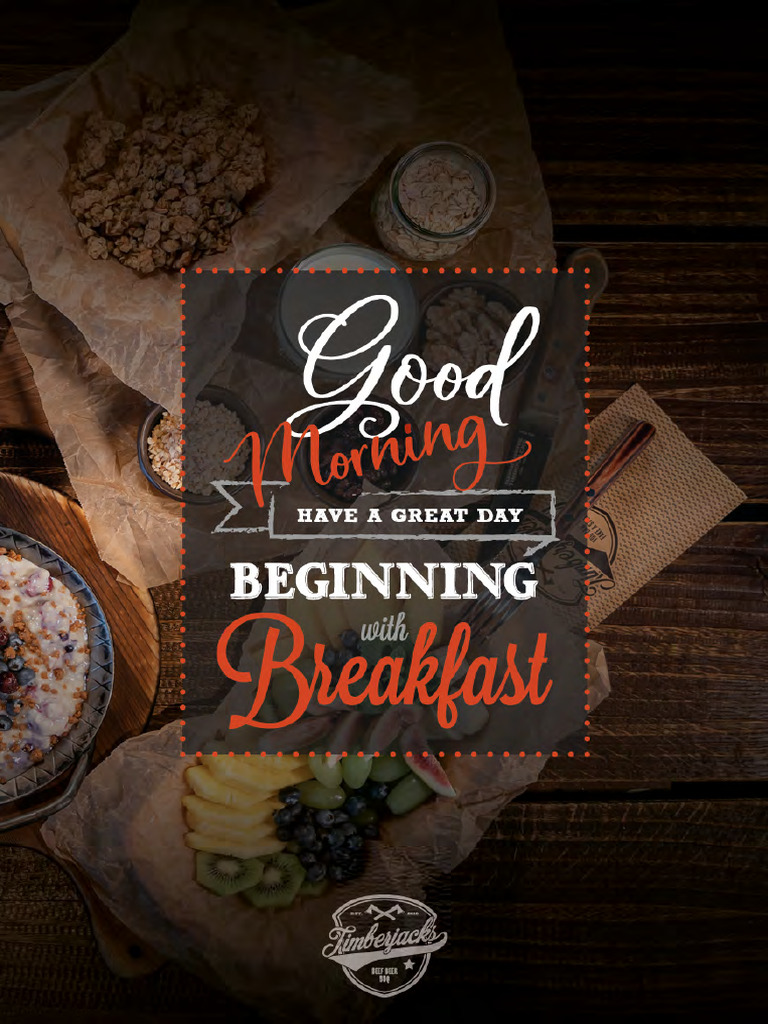 Timberjacks Breakfast Menu Frühstück 2024-02 | PDF