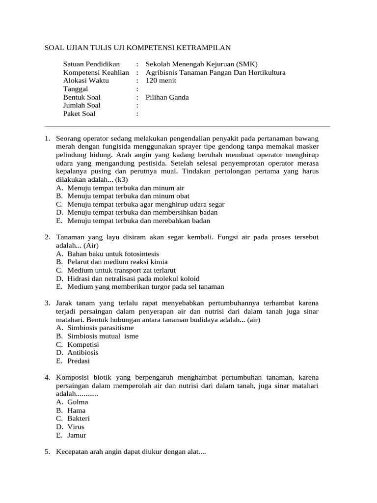 Soal Teori Ukk 2023 Atph | PDF