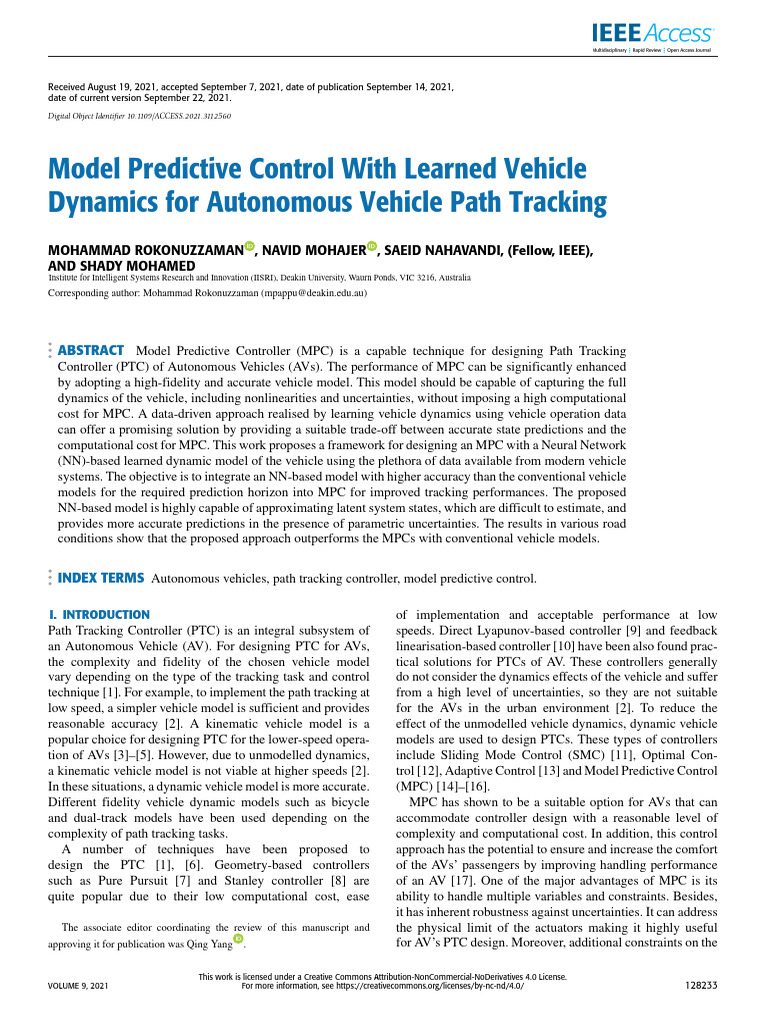 Model Predictive Control With Learned Vehicle Dynamics For Autonomous ...