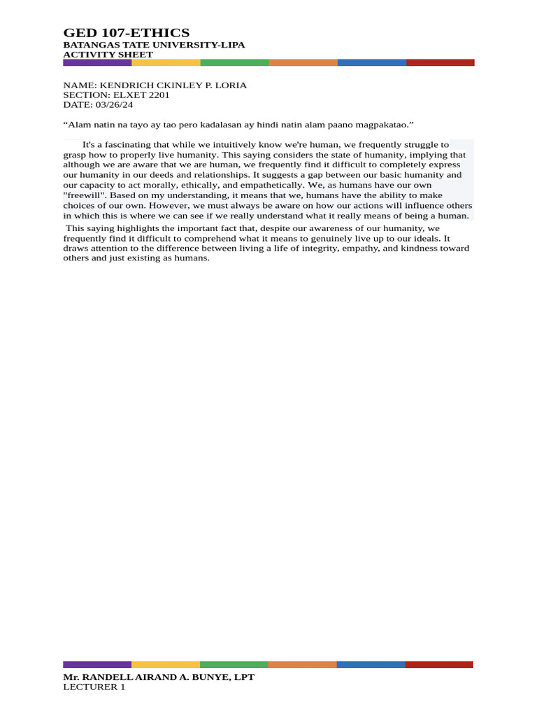 Loria Kendrich | PDF | Science & Mathematics | Self-Improvement